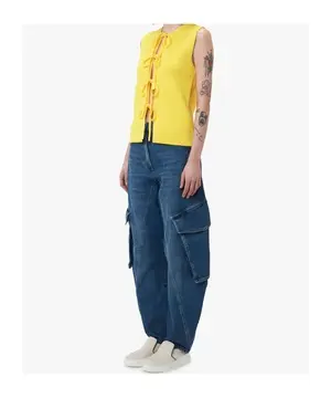 J.W.ANDERSON Bow Detail Ribbed Tank Top - Yellow