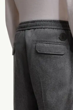 Moncler Logo Patch Jogging Pants - Dark Grey