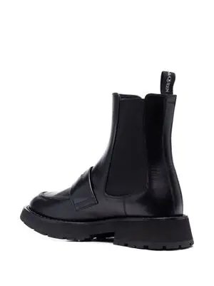 Alexander McQueen Chelsea Boots With Silver Rivet Detail