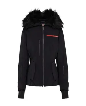 Prada Logo-patch Zipped Hooded Jacket
