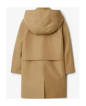 Burberry Hooded Trench Coat With Check Lining - Brown