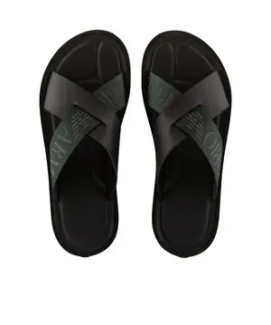 Emporio Armani Logo Strap Sandals