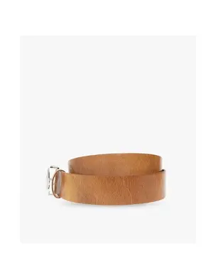DIESEL® Logo Buckle Leather Belt - Multicolor