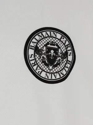 Balmain Coin-printed Polo Shirt - White