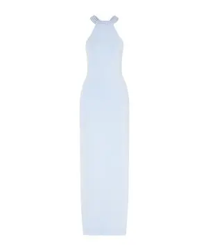 Cult Gaia Cassidy Backless Halterneck Maxi Dress - Light Blue