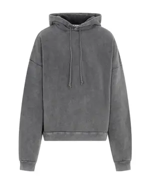 Acne Studios Logo Patch Drawstring Hoodie - Gray