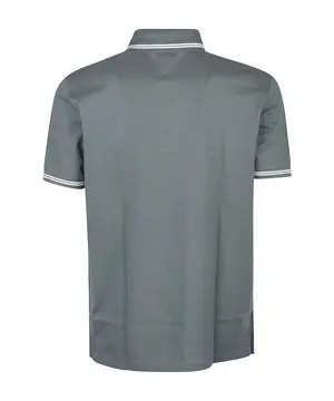 Emporio Armani Piped Collar Piqué Polo Shirt