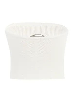 DIESEL® Logo Plaque Tube Top - White