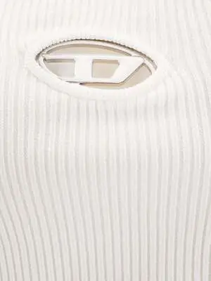 DIESEL® Logo Plaque Tube Top - White