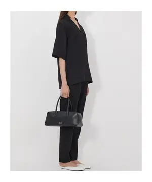 Loulou De Saison Ermo Open-neck Top - Black