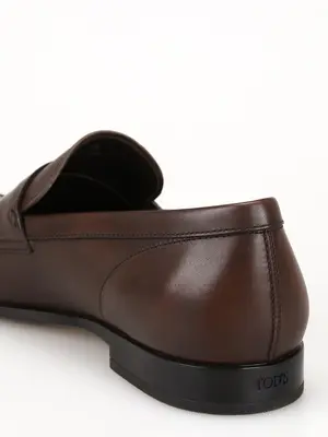 TOD'S Penny Bar Slip-on Loafers - Brown