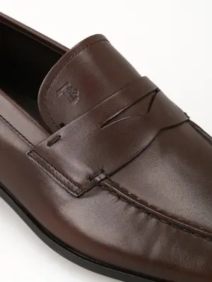 TOD'S Penny Bar Slip-on Loafers - Brown