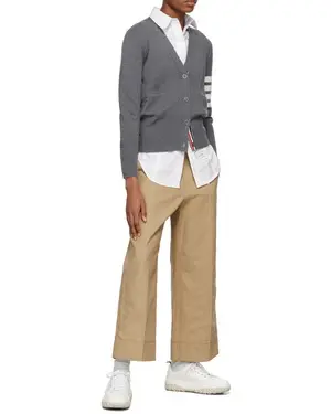 Thom Browne 4-bar V-neck Cardigan