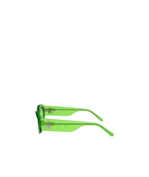 Attico X Linda Farrow Berta Oval Sunglasses - Green
