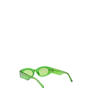 Attico X Linda Farrow Berta Oval Sunglasses - Green