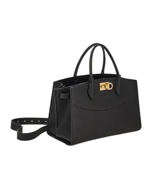 FERRAGAMO Soft Studio Tote Bag - Black