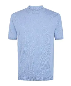 ROBERTO COLLINA Fine-knit Mock-neck T-shirt