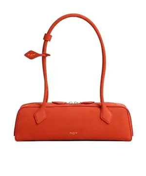 Alaïa Le Teckel Medium Bag In Nubuck - Red