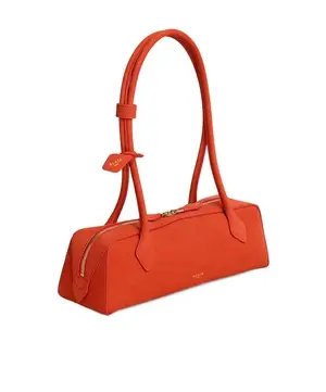Alaïa Le Teckel Medium Bag In Nubuck - Red