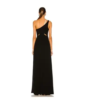 Givenchy One-shoulder Cut-out Gown - Black