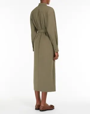 Max Mara Gabardine Wool Shirt Dress