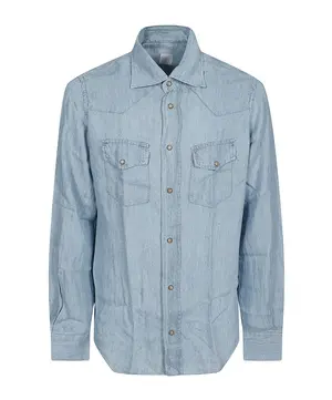 Eleventy Denim Shirts For Men