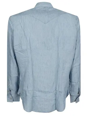 Eleventy Western Denim Shirt
