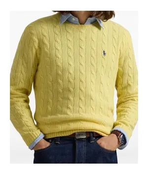Polo Ralph Lauren Pony Embroidered Cable-knit Jumper - Yellow