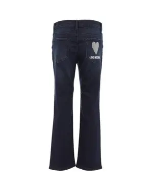 Moschino Belt Loop Jeans With Heart Detail