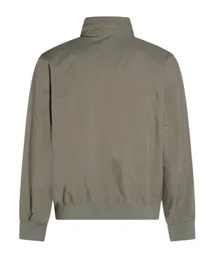 K-WAY Striped Zip Stand-collar Jacket - Black