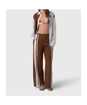 SIR. Striped Wide-leg Trousers - Metro