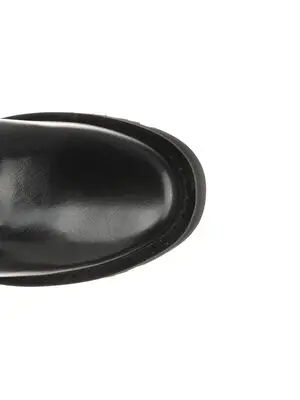 GANNI High Boots In Oleatex With Side Zip Detail - Black