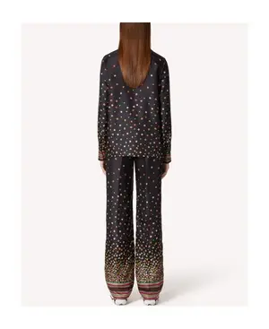 Red Valentino Floral Print Silk Shirt