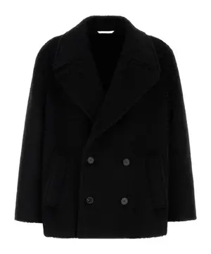 Valentino Garavani Double-breasted Coat With Logo Detail