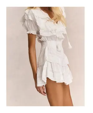 LoveShackFancy Liv Ruffled Mini Dress