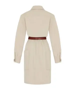 Saint Laurent Saharienne Belted Dress