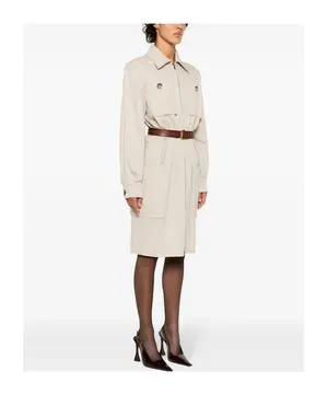 Saint Laurent Saharienne Belted Dress