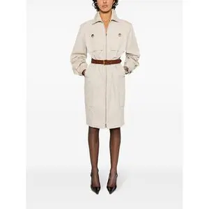 Saint Laurent Saharienne Belted Dress