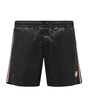 Moncler Logo Patch Boxer Swim Shorts