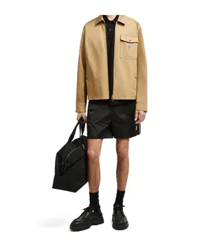 Moncler Logo Patch Boxer Swim Shorts