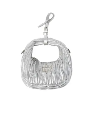 Miu Miu Wander Matelassé Nappa Leather Micro Hobo Bag