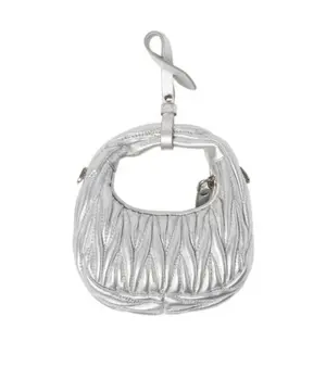 Miu Miu Wander Matelassé Nappa Leather Micro Hobo Bag