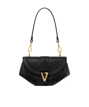 Versace Virtus Small Shoulder Bag - Black
