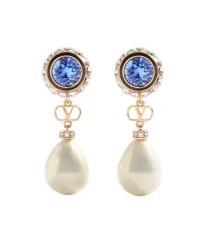 Valentino Garavani Vlogo Signature Drop Earrings - Yellow