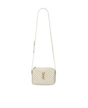 Saint Laurent Saint Laurent Lou Zip-Up Quilted Crossbody Bag Crema Soft