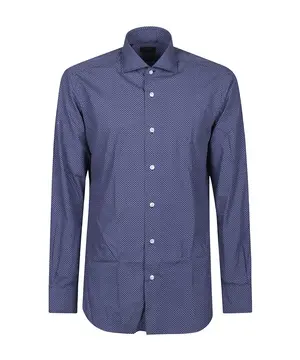 BARBA NAPOLI Patterned Long Sleeve Shirt