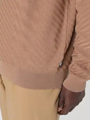 Hugo Boss Diagonal Pattern Crew Neck Sweater