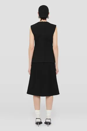 JIL SANDER Draped Neck Sleeveless Satin Top