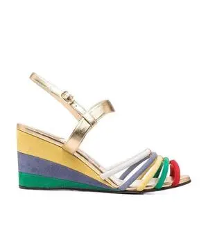 FERRAGAMO Laila Colorblock Wedge Sandals