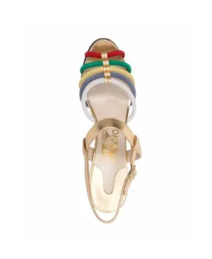 FERRAGAMO Laila Colorblock Wedge Sandals